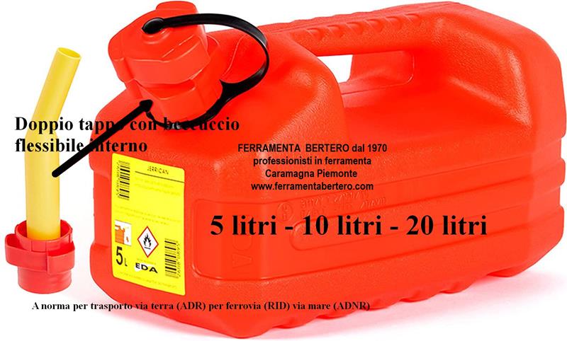 Taniche TANICA in plastica per carburanti benzina diesel gasolio a ...
